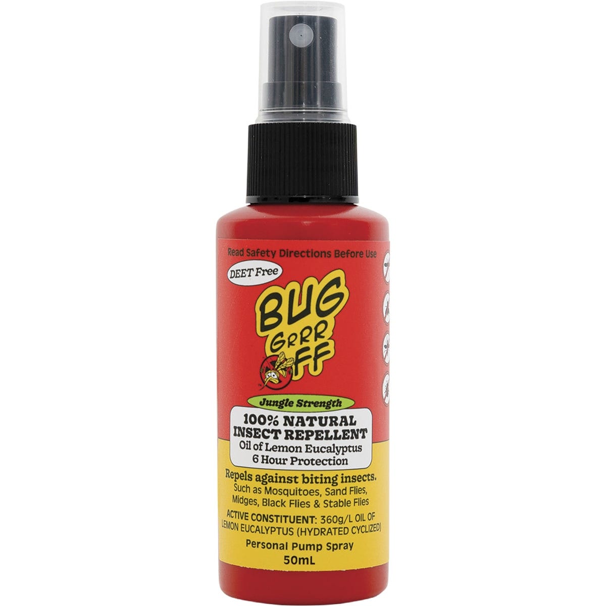 Bug-Grrr Off 100% Natural Insect Repellent Jungle Strength Spray – Mega ...