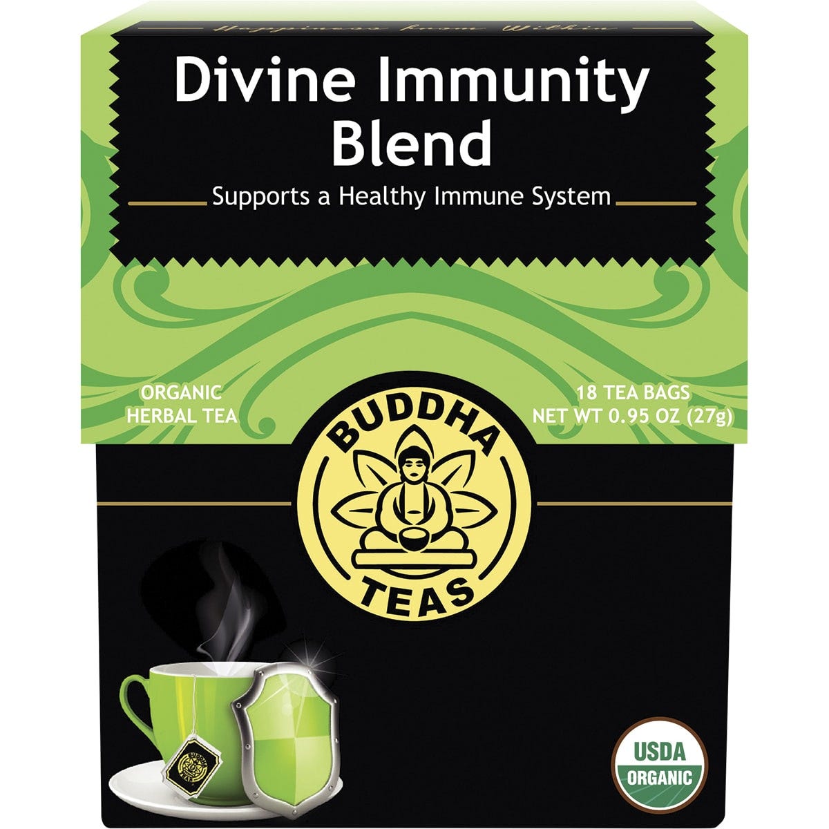 Buddha Teas Organic Herbal Tea Bags Divine Immunity Blend – Mega Health ...