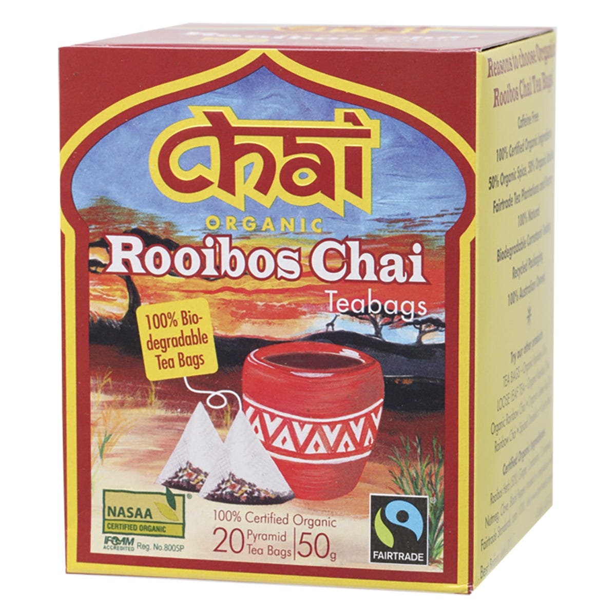 Chai Tea Organic Rooibos Chai Tea Bags – Mega Health Warehouse
