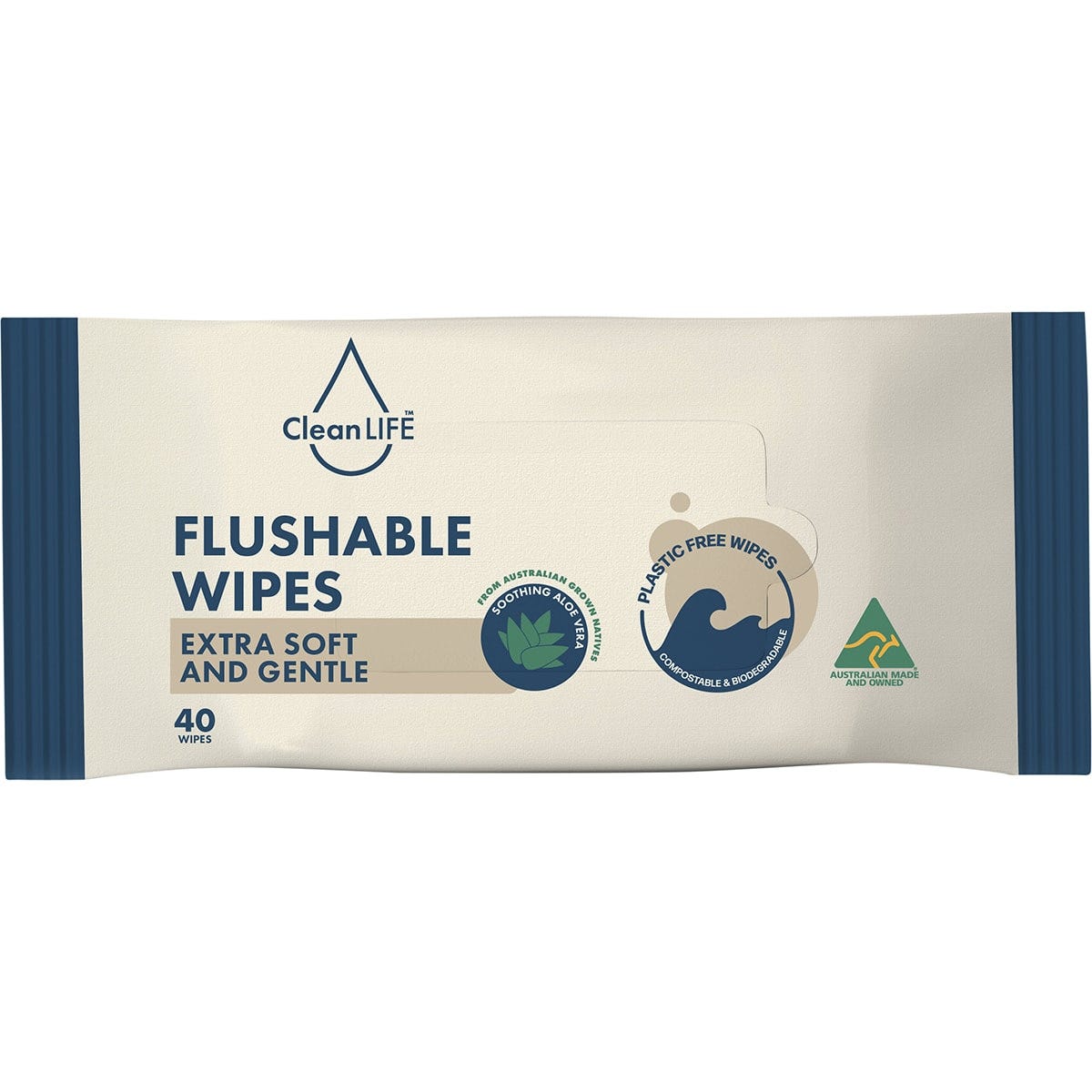 Cleanlife Flushable Plastic Free Wipes Extra Soft and Gentle – Mega ...
