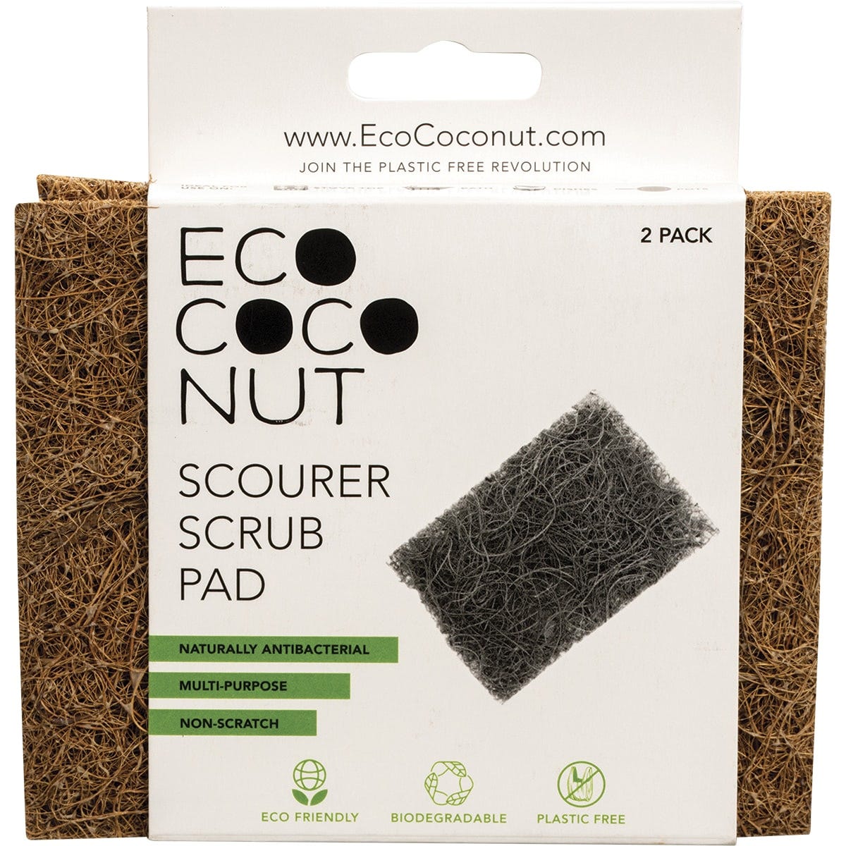 Ecococonut Scourer Scrub Pad – Mega Health Warehouse