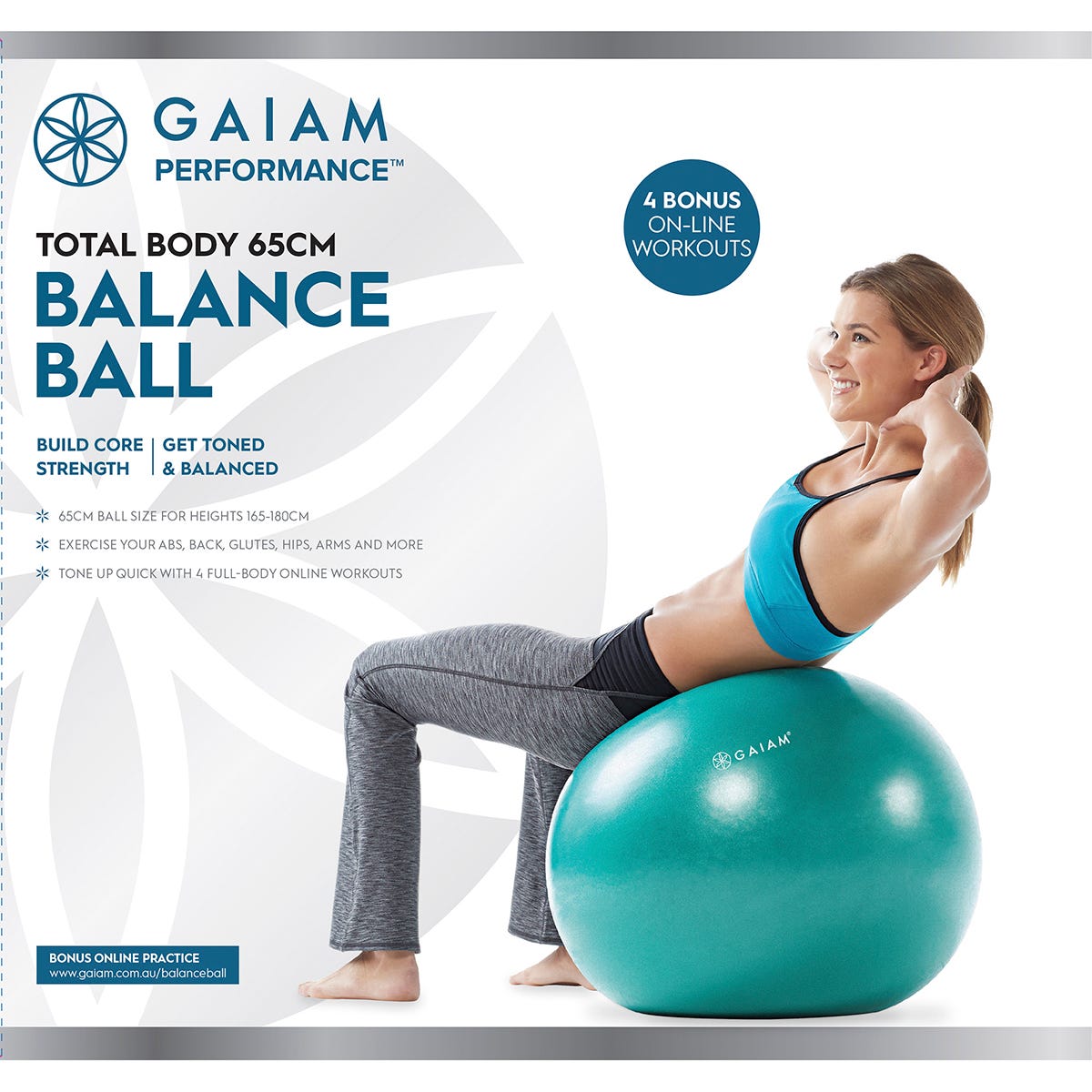 Gaiam Balance Ball 65cm – Mega Health Warehouse