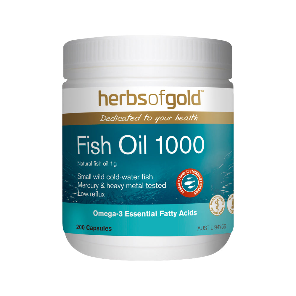 Herbs of Gold Fish Oil 1000 200 Capsules – Mega Health Warehouse
