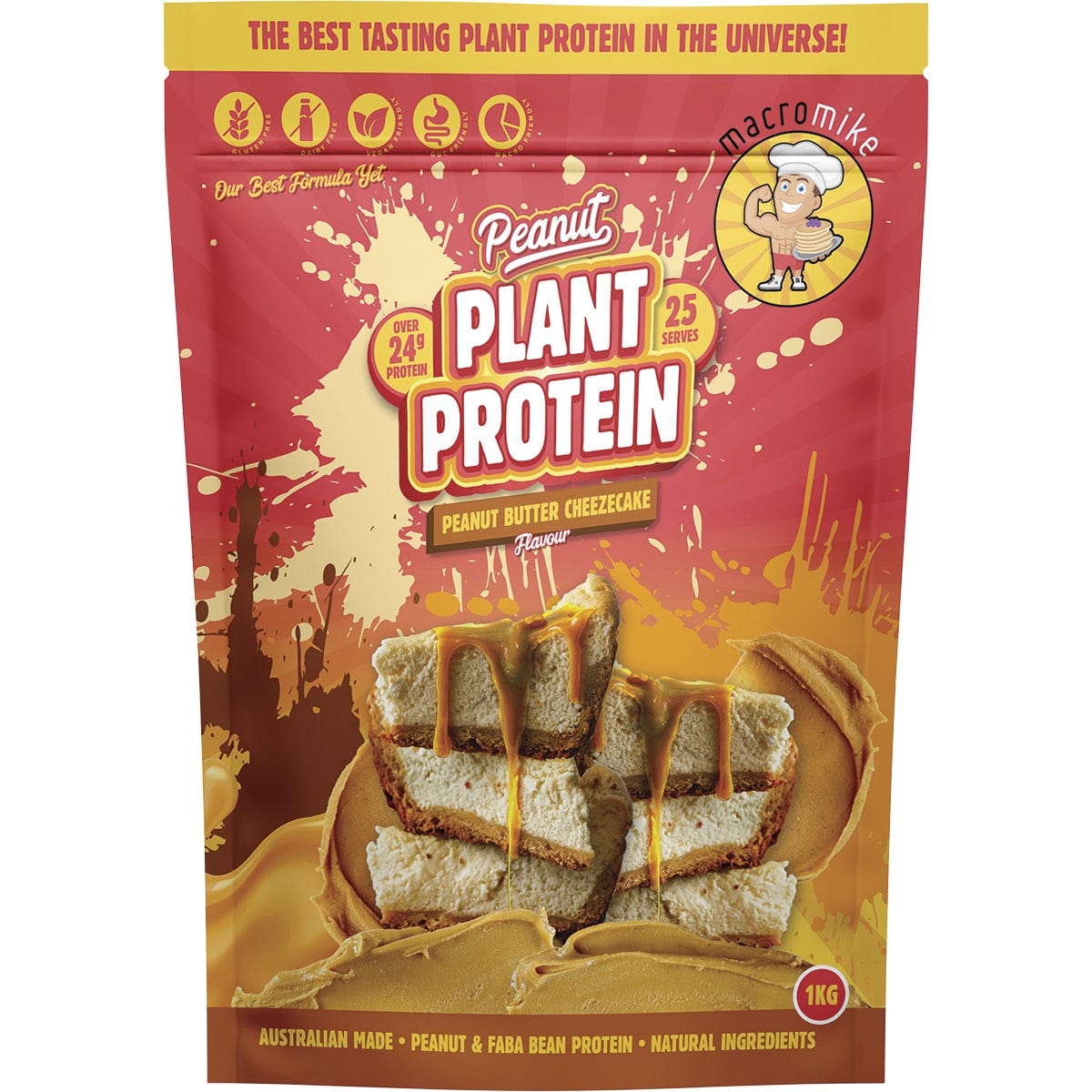 Macro Mike Peanut Plant Protein Peanut Butter Cheezecake – Mega Health ...