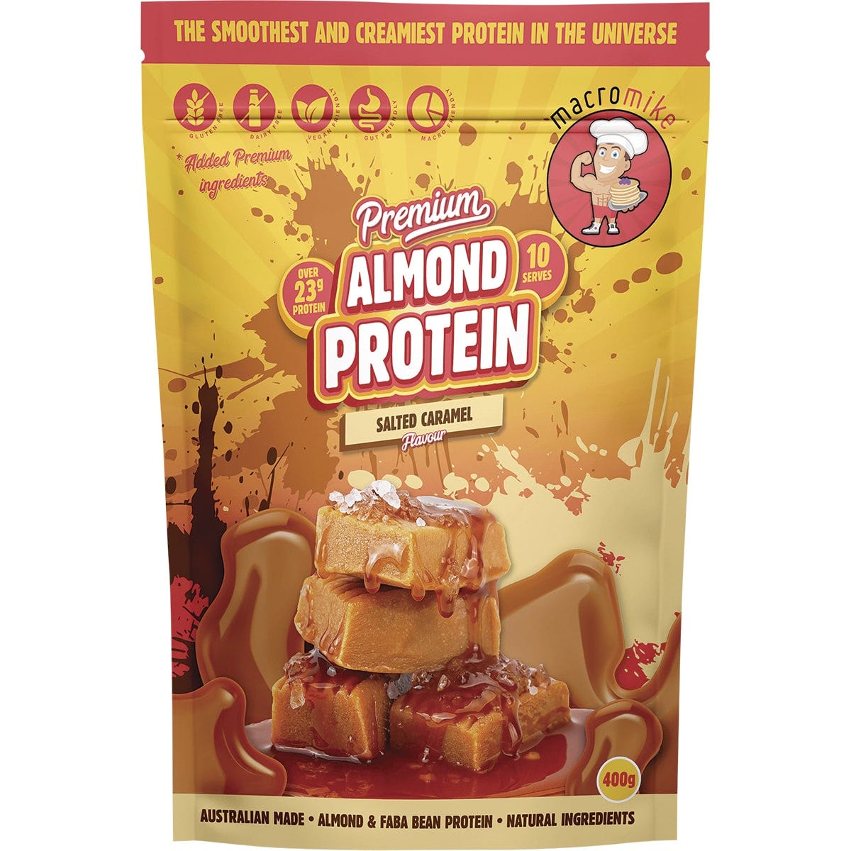 Macro Mike Premium Almond Protein Salted Caramel – Mega Health Warehouse