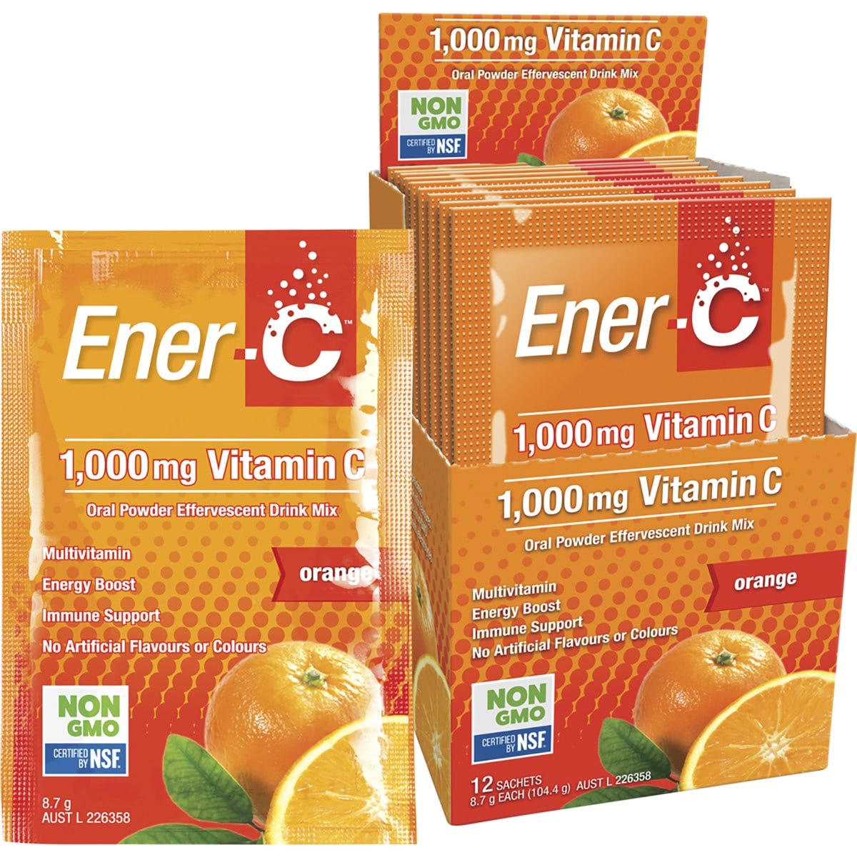 Martin & Pleasance Ener-C 1000mg Vitamin C Drink Mix Orange Sachets ...