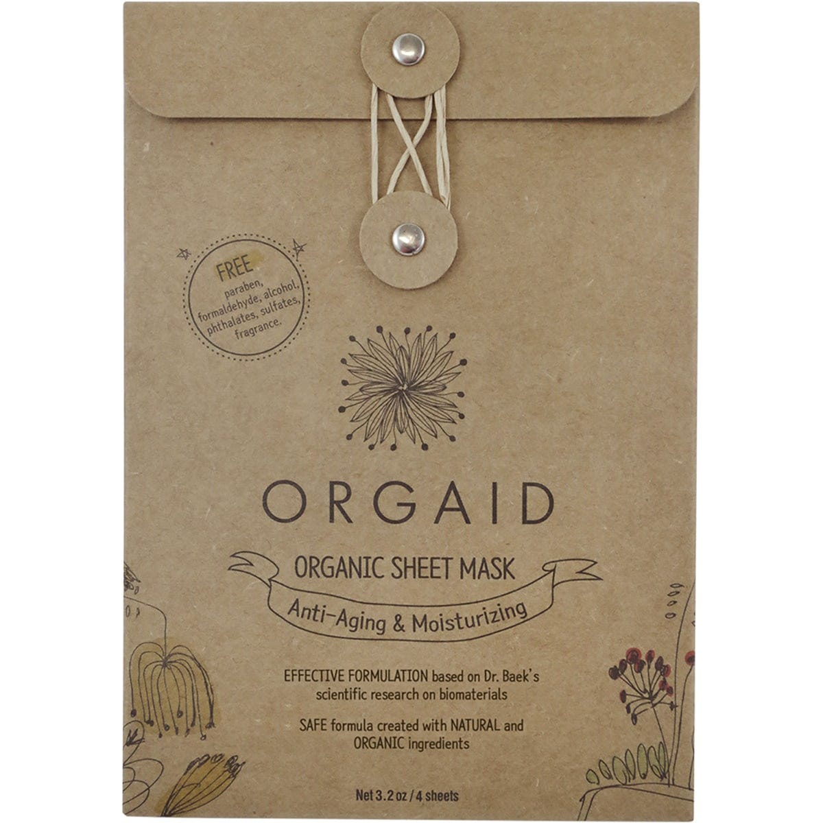 Orgaid Organic Sheet Mask Anti-Aging & Moisturizing – Mega Health Warehouse