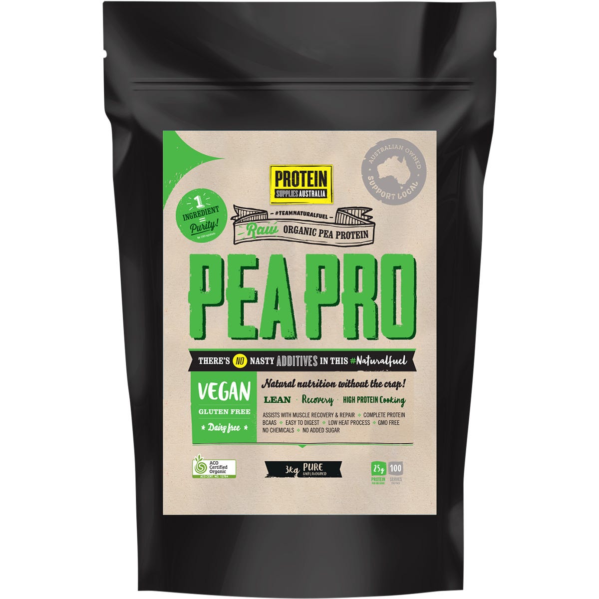 Protein Supplies Australia PeaPro Raw Pea Protein Pure – Mega Health ...