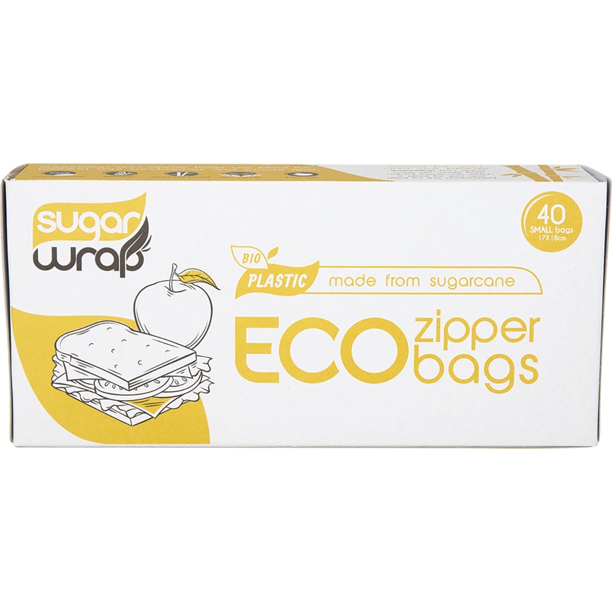 Sugarwrap Eco Zipper Bags Made from Sugarcane Small – Mega Health Warehouse